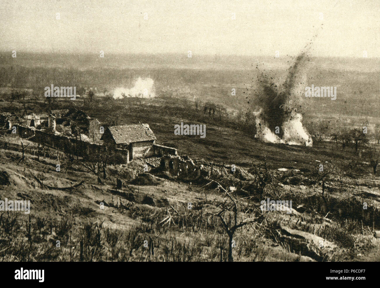 world war i, Grenade explosion, craonne, ww1, wwi, world war one Stock ...