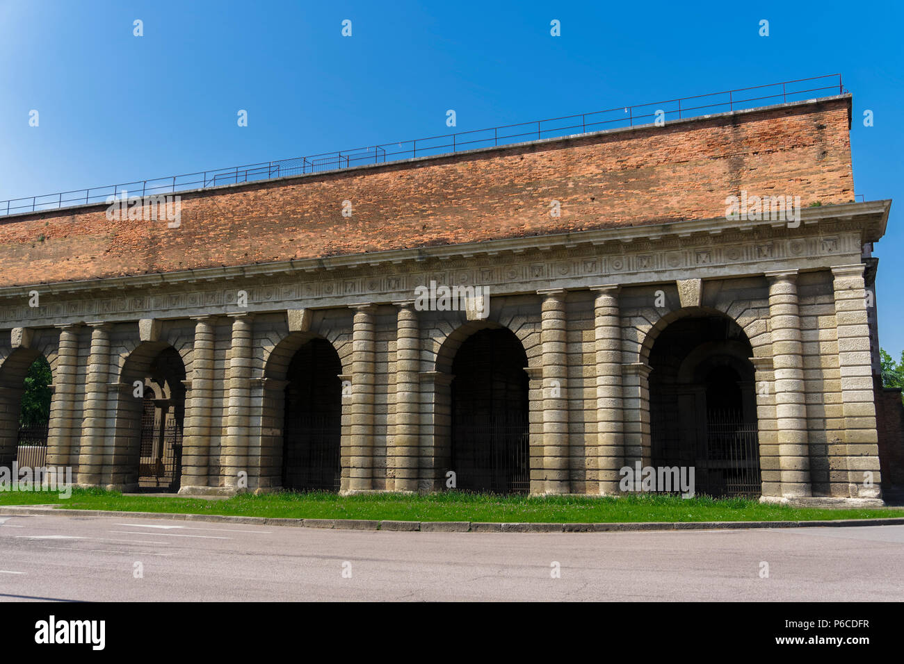 Verona, Italy Porta Palio. Day view of Doric columns gate of city of ...