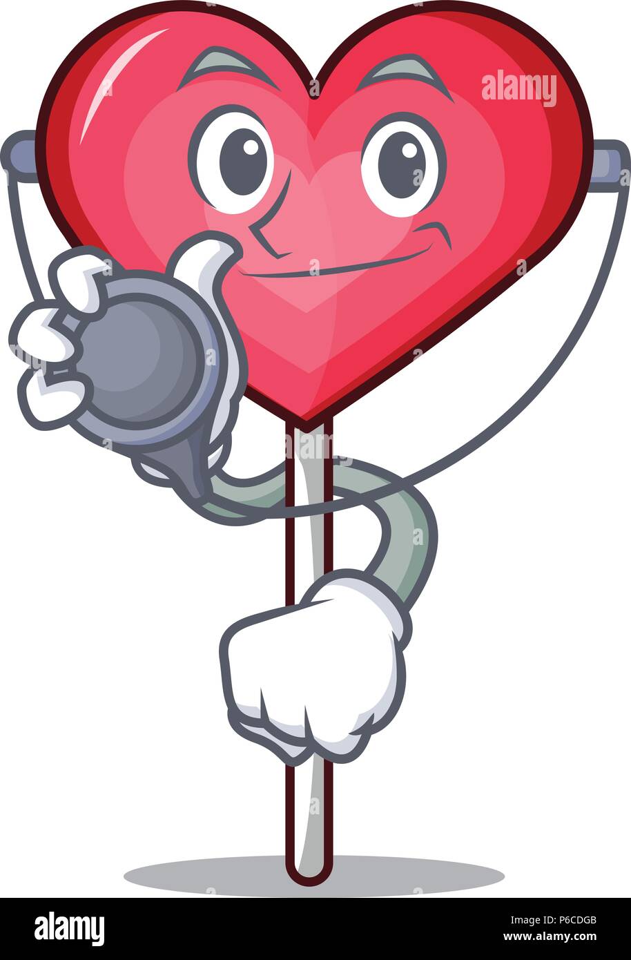 Doctor heart lollipop character cartoon Stock Vector Image & Art - Alamy
