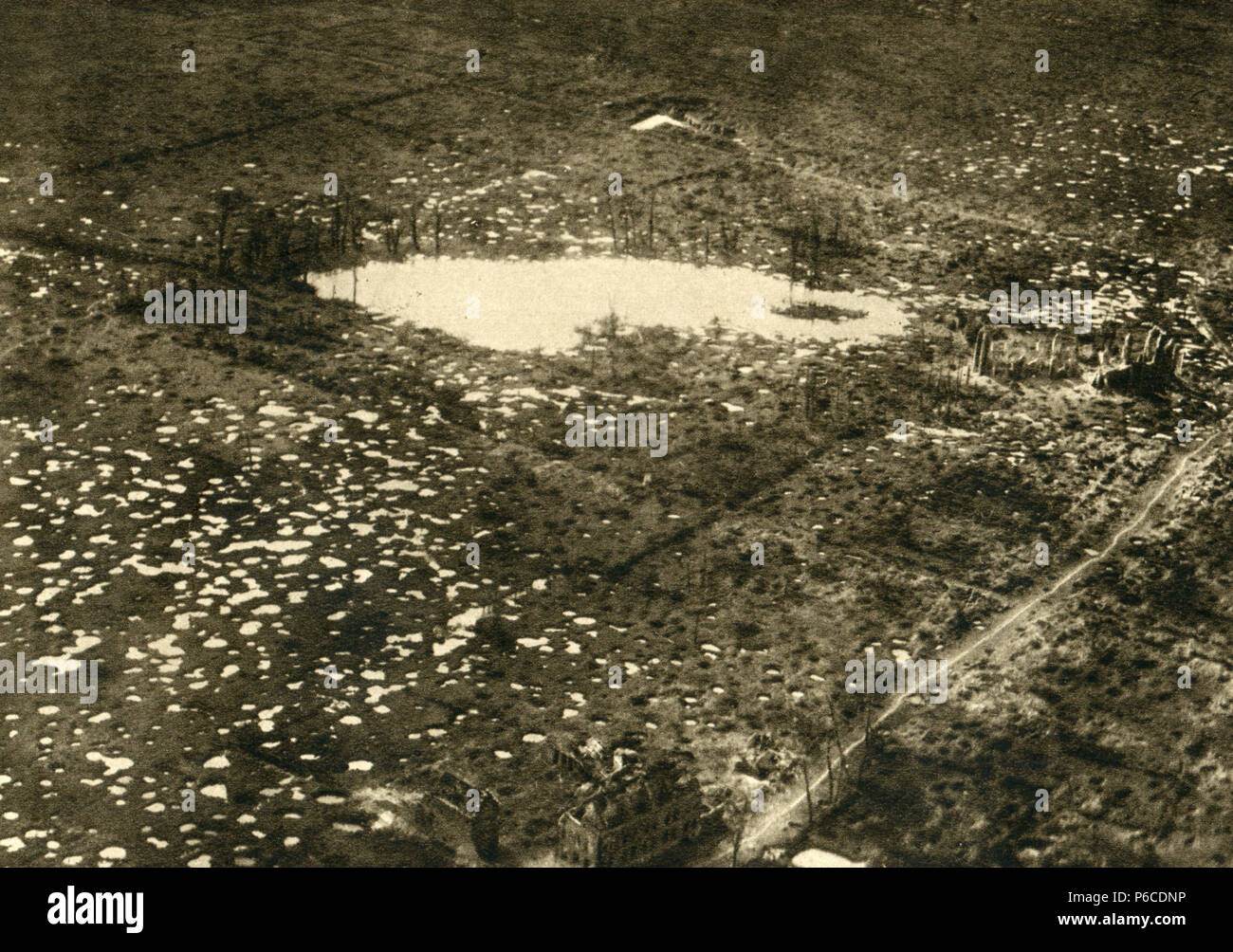 world war i, shell crater, zonnebeke, ww1, wwi, world war one Stock ...