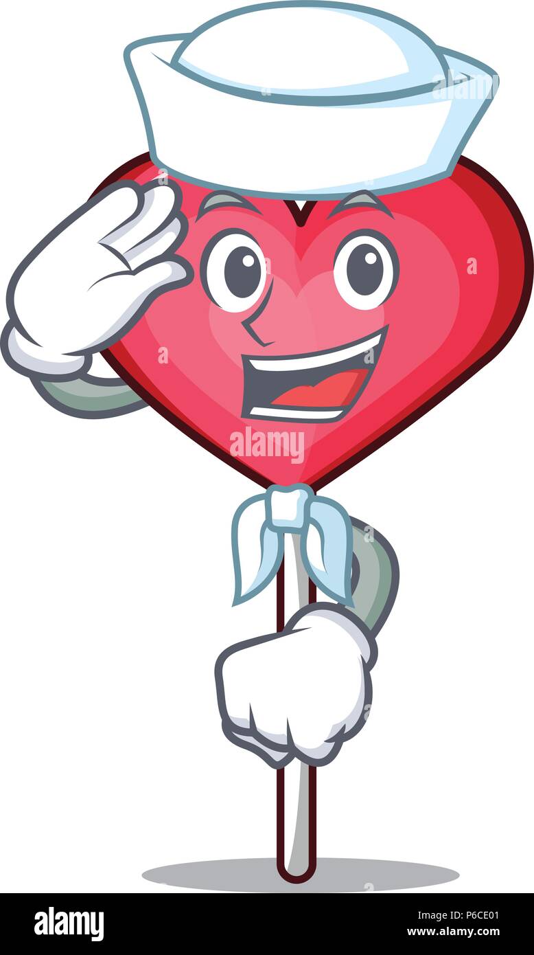 Sailor heart lollipop character cartoon Stock Vector Image & Art - Alamy