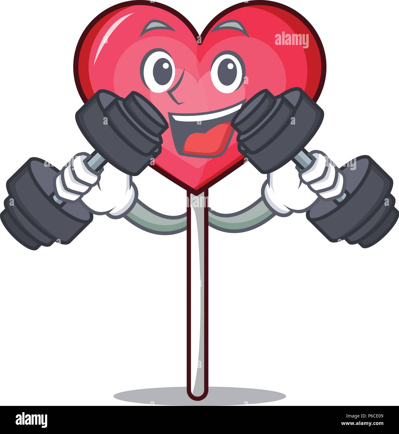 Fitness heart lollipop character cartoon Stock Vector Image & Art - Alamy