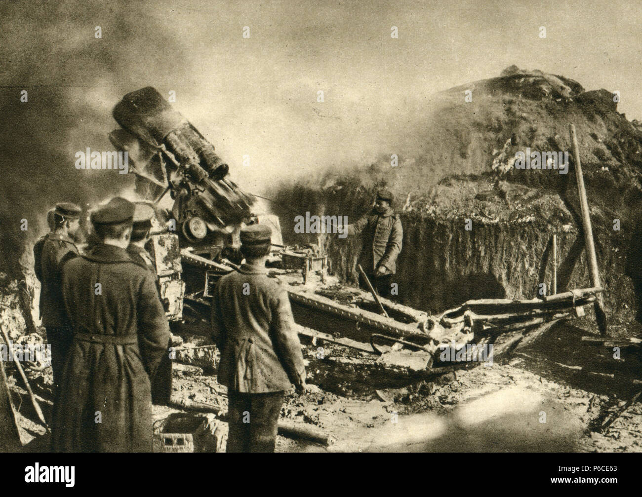 German soldiers, gunner, mortar battery, ww1, wwi, world war one Stock ...