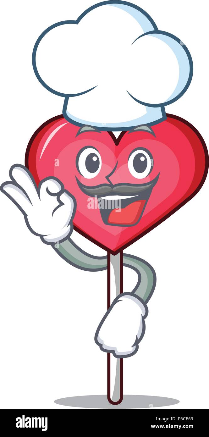 Chef heart lollipop character cartoon Stock Vector Image & Art - Alamy