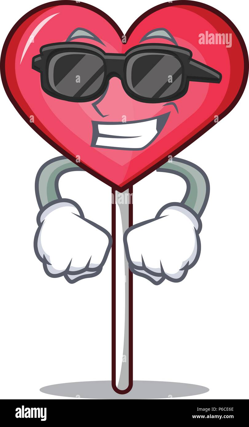 Super cool heart lollipop character cartoon Stock Vector Image & Art ...