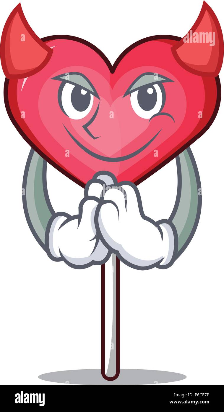Devil heart lollipop mascot cartoon Stock Vector Image & Art - Alamy