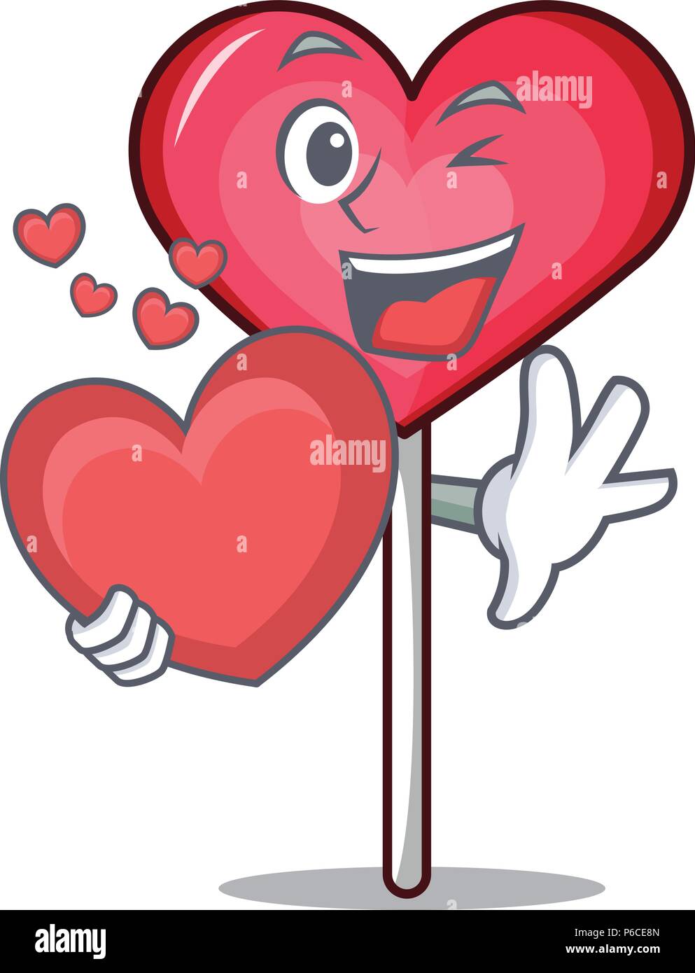 Heart lolipop Stock Vector Images - Alamy