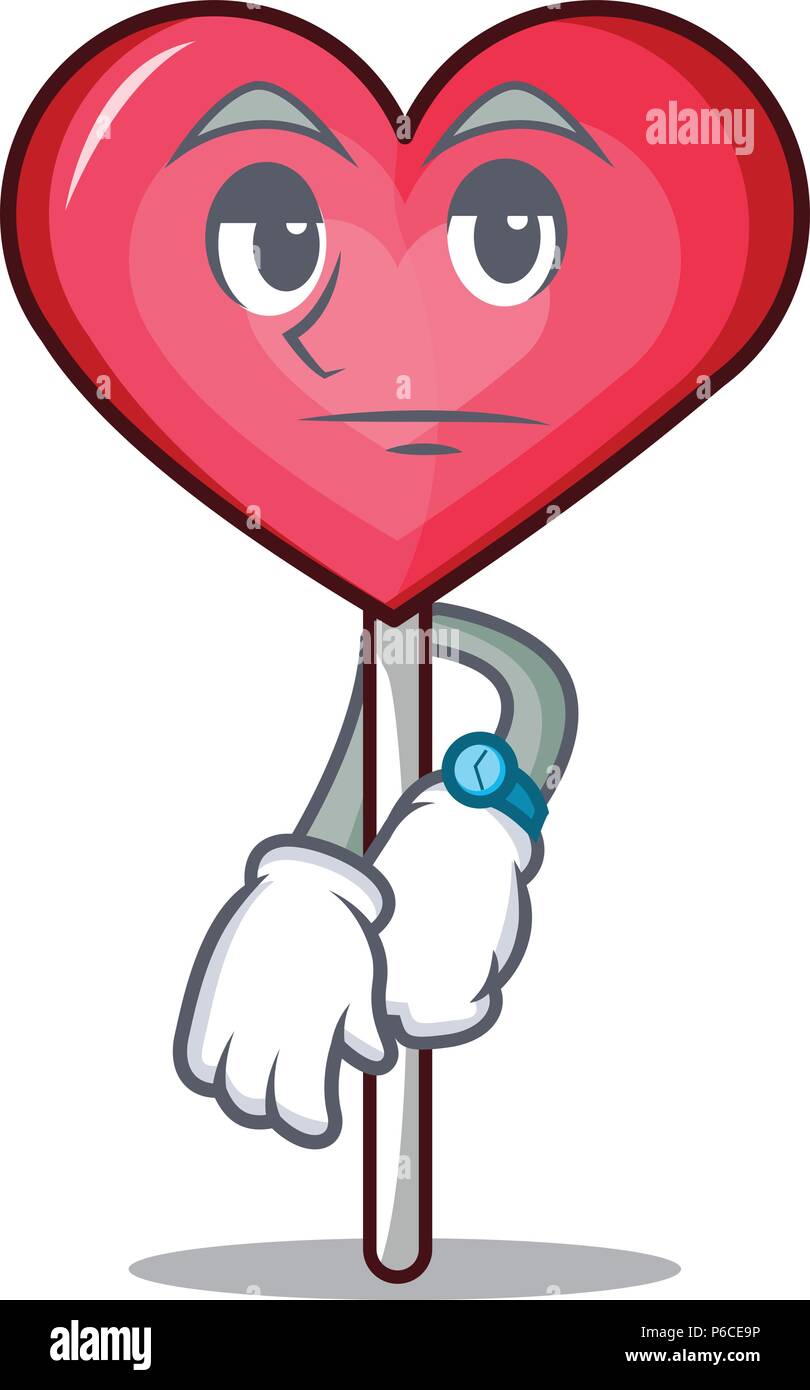 Waiting heart lollipop mascot cartoon Stock Vector Image & Art - Alamy