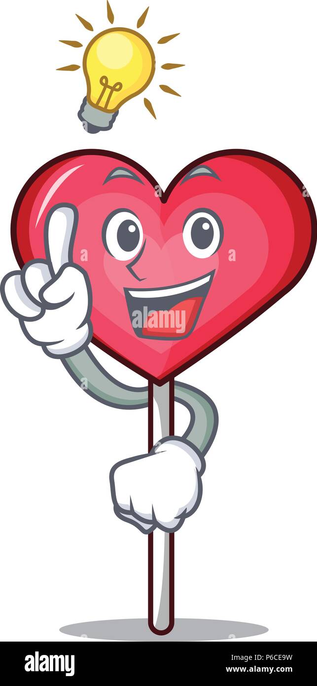 Have an idea heart lollipop mascot cartoon Stock Vector Image & Art - Alamy