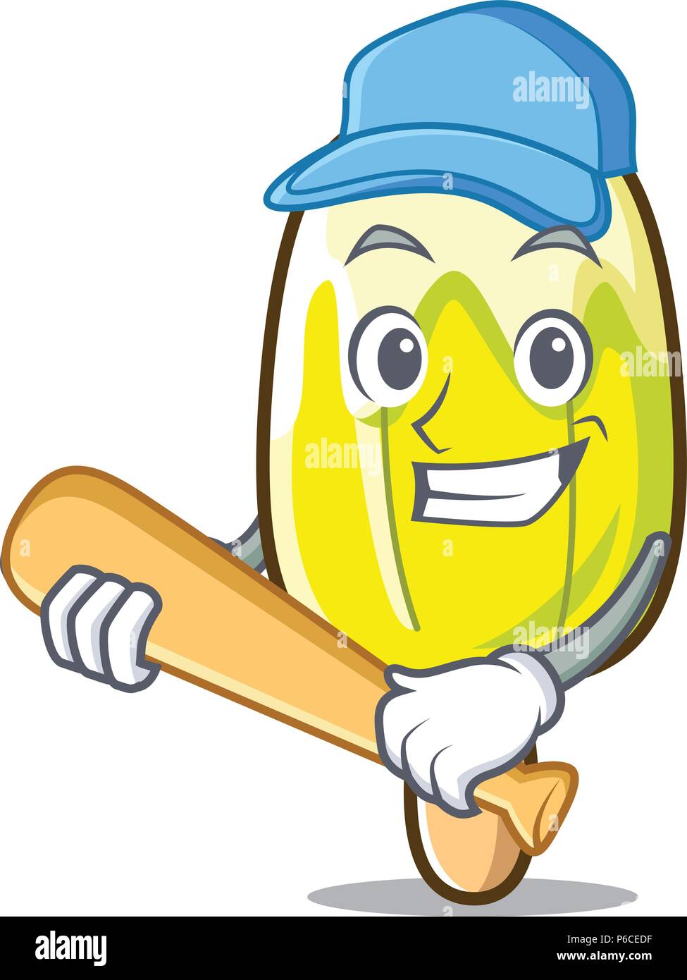 Playing baseball lemon ice cream character cartoon Stock Vector Image ...