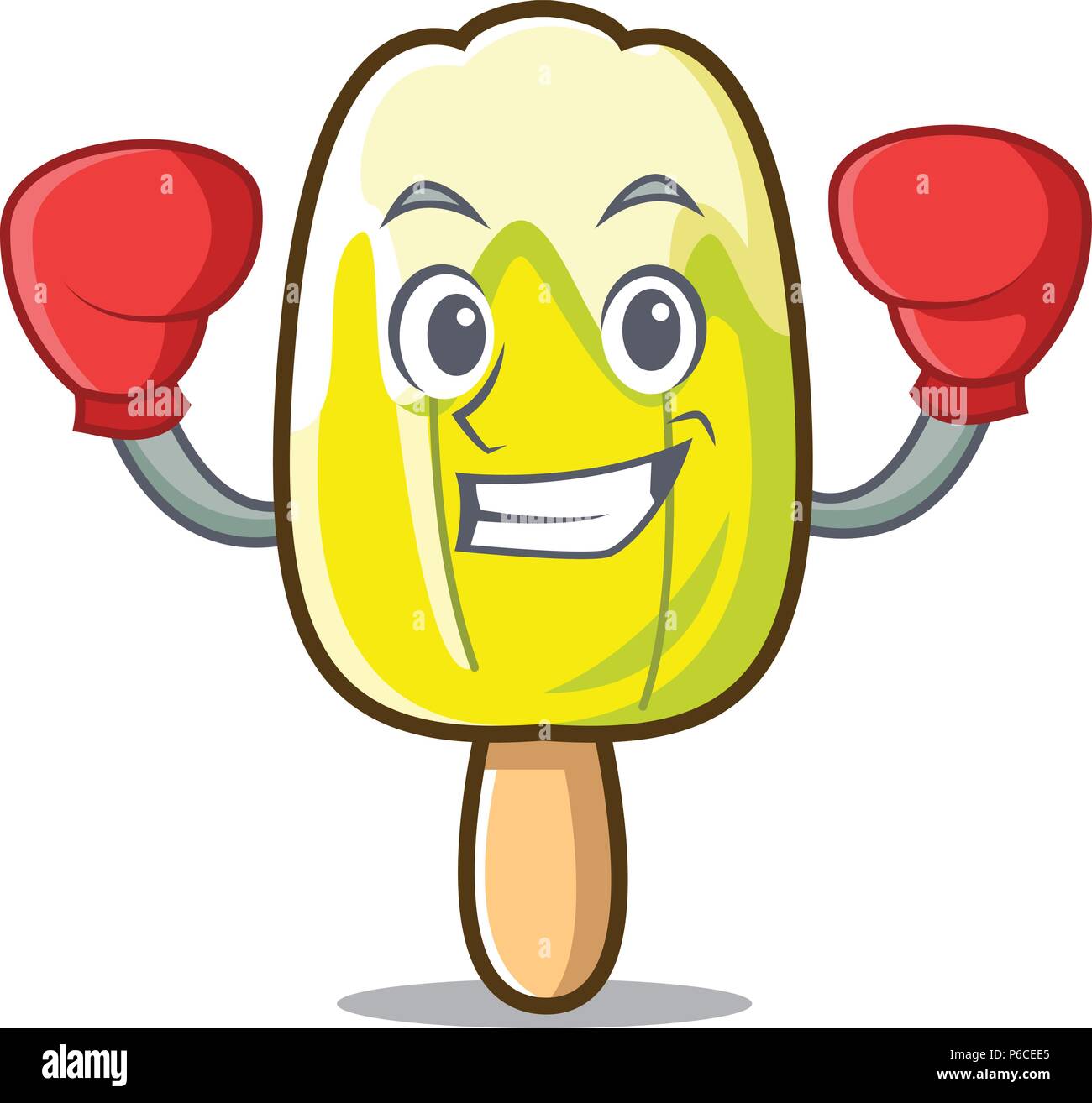 Boxing lemon ice cream character cartoon Stock Vector Image & Art - Alamy