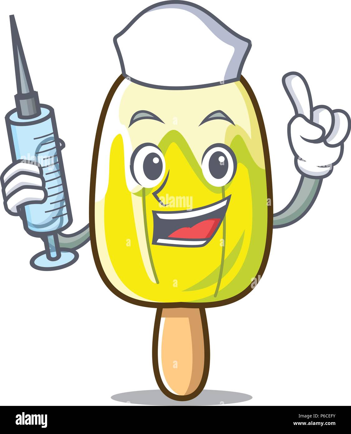 Nurse lemon ice cream character cartoon Stock Vector Image & Art - Alamy