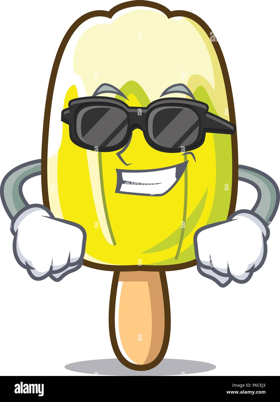 Super cool lemon ice cream character cartoon Stock Vector Image & Art ...