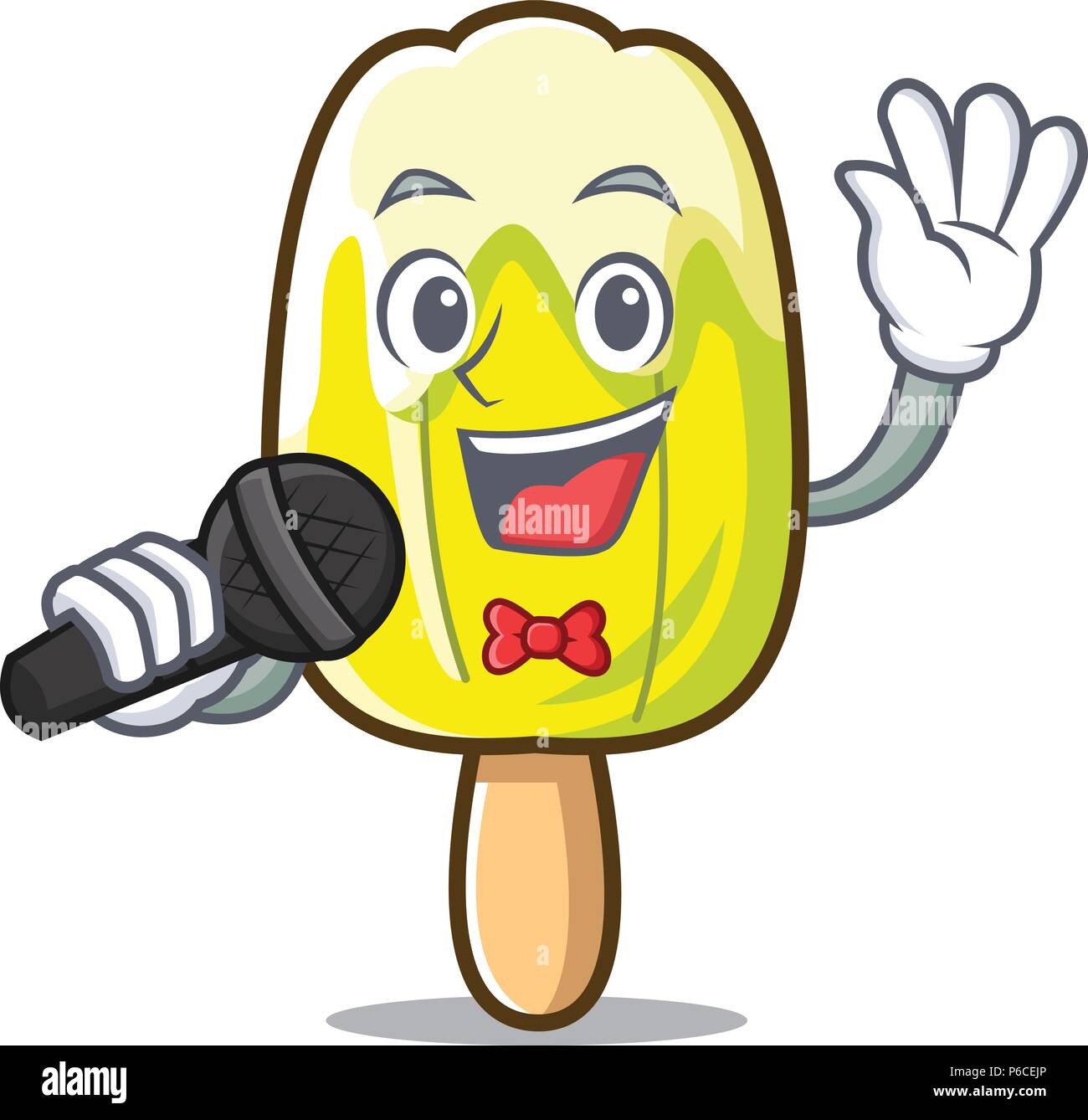 Singing lemon ice cream mascot cartoon Stock Vector Image & Art - Alamy