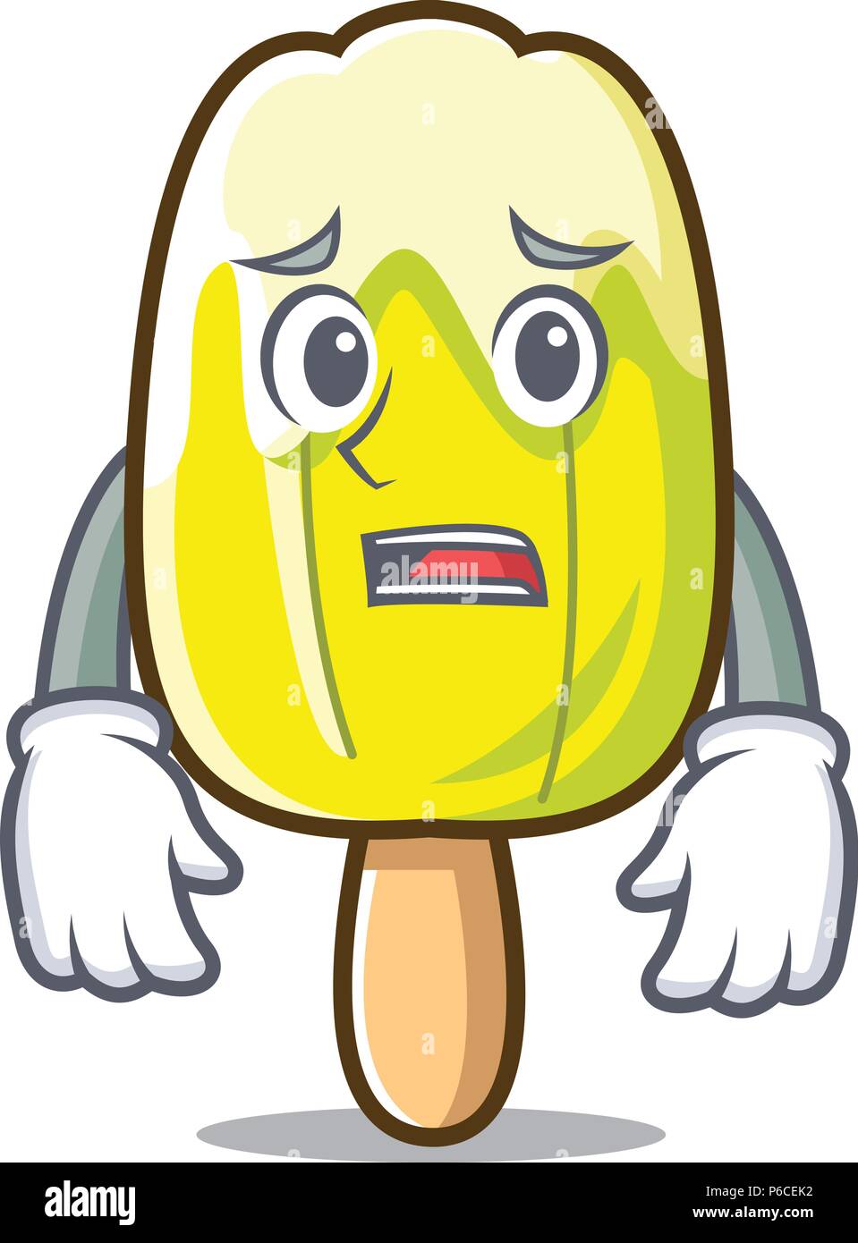 Afraid lemon ice cream mascot cartoon Stock Vector Image & Art - Alamy