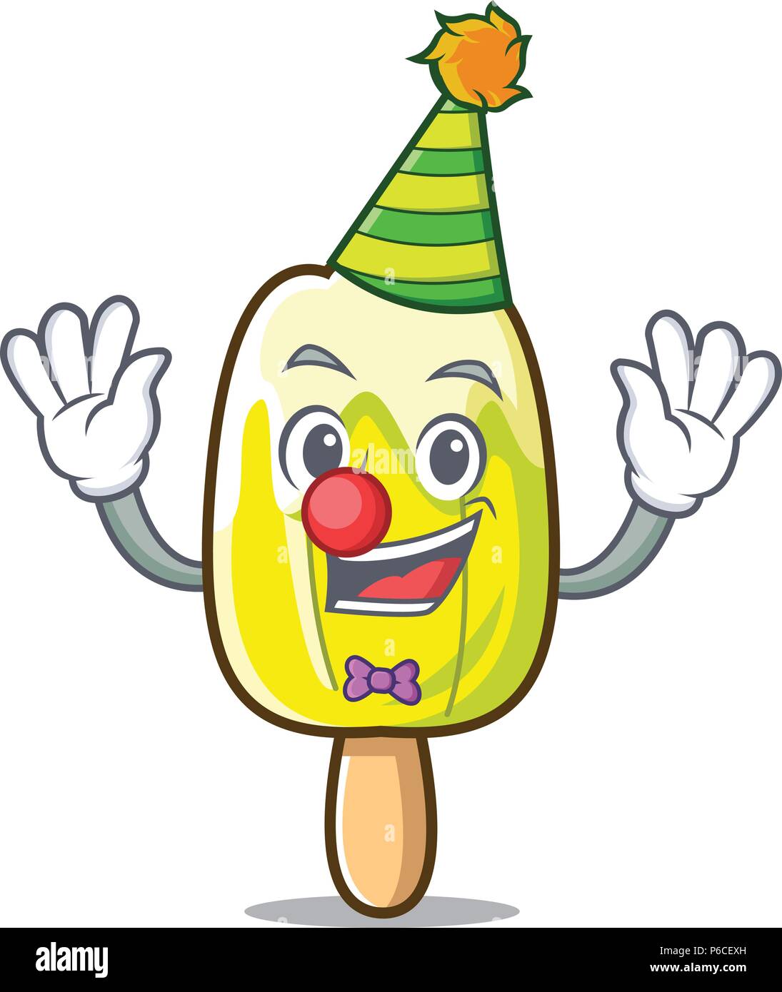 Clown lemon ice cream mascot cartoon Stock Vector Image & Art - Alamy
