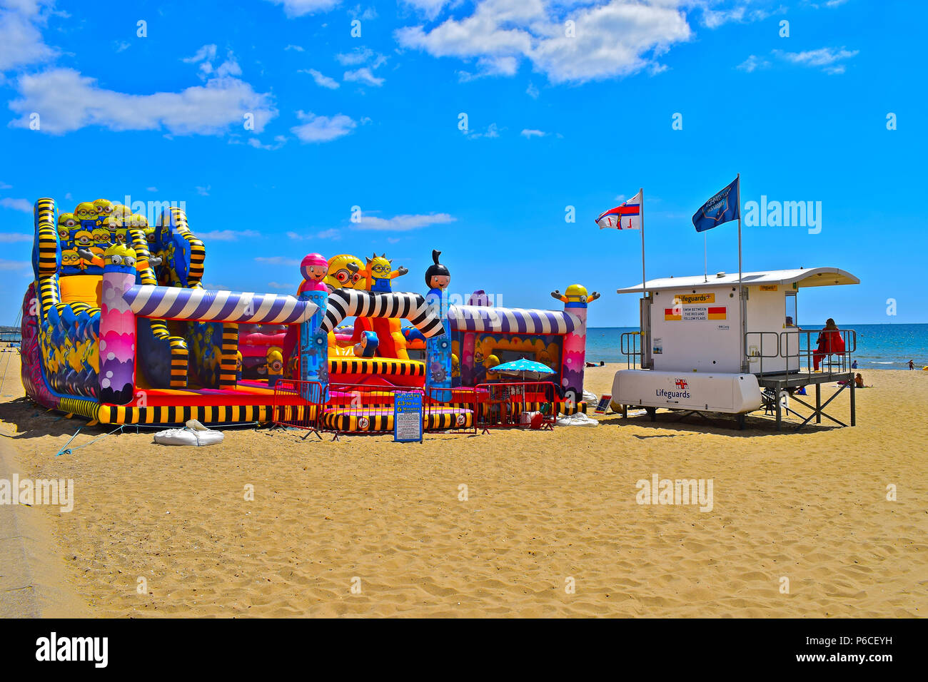 Bournemouth beach rnli lifeguard rnli lifeguards hi-res stock ...