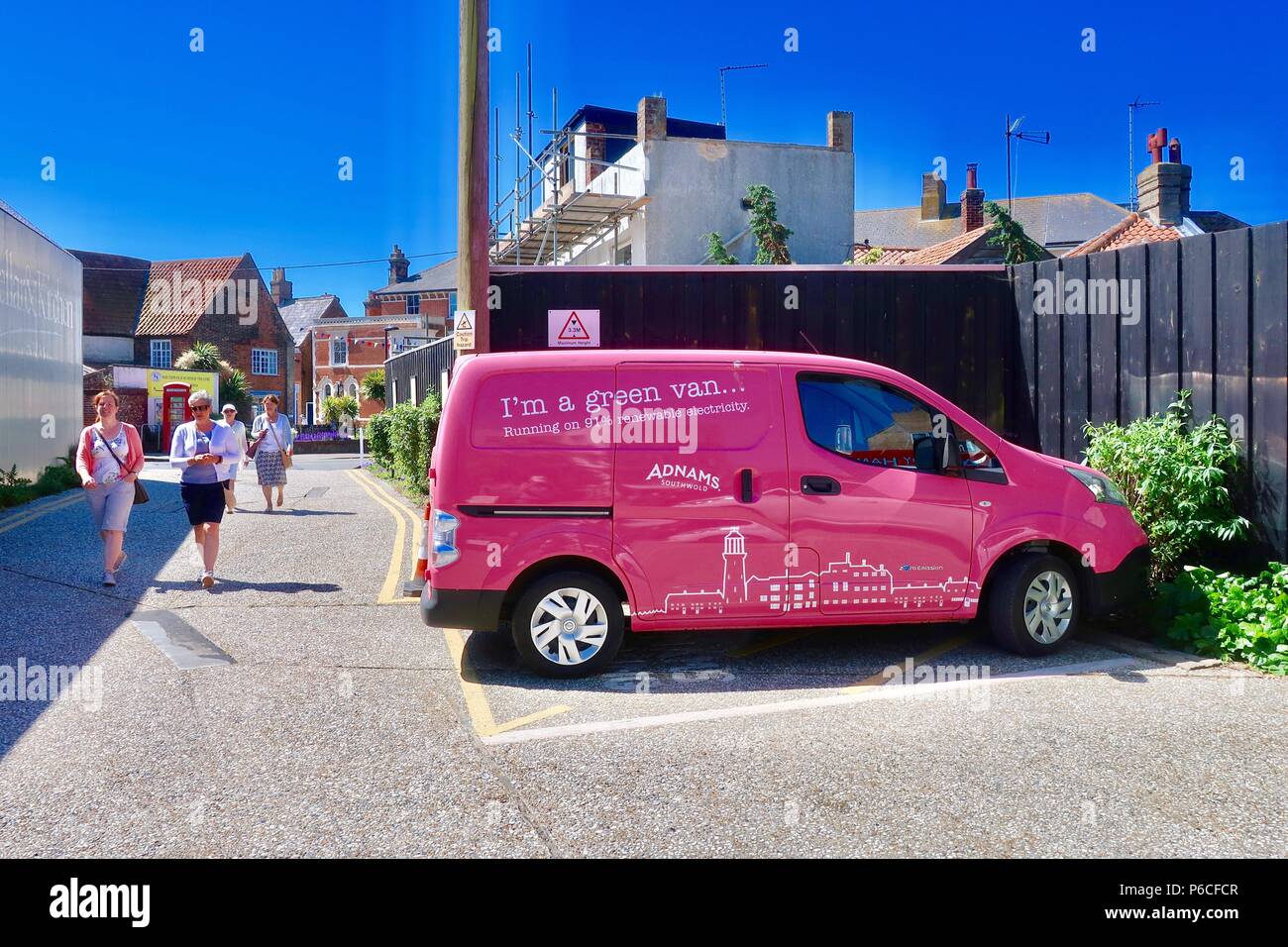 I’m a green van. Pink Adnams van which is environmentally green ...