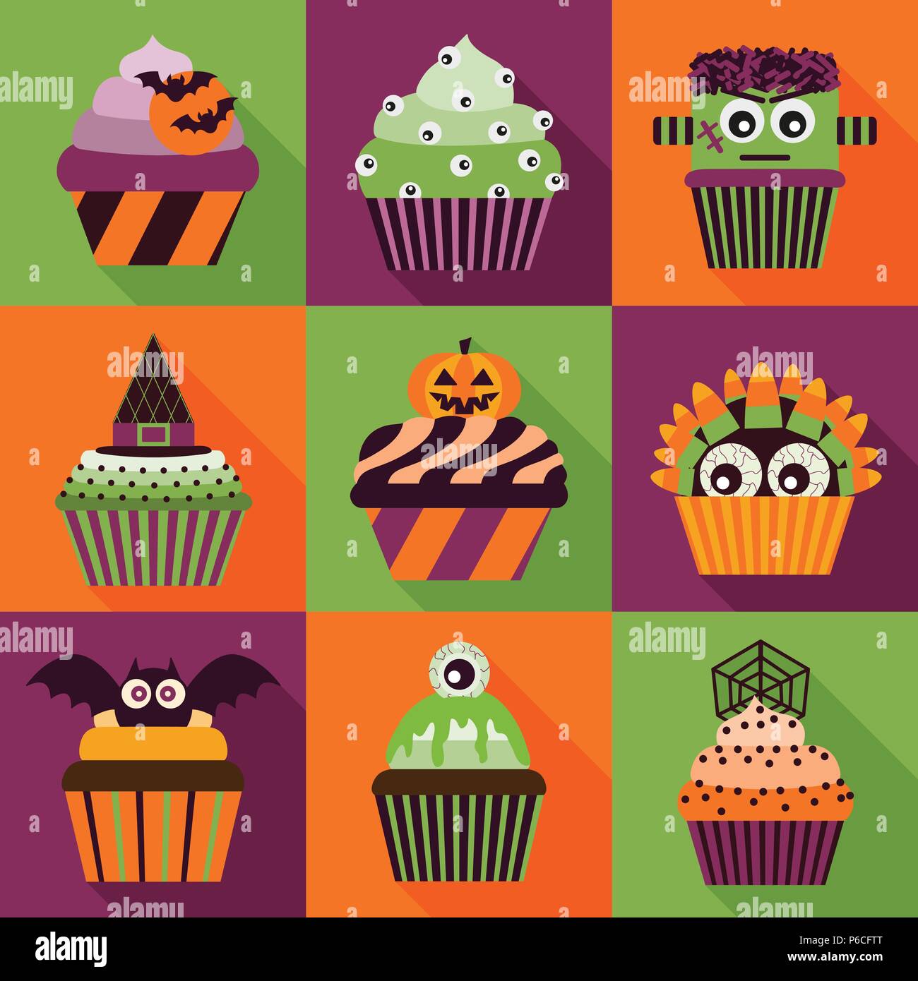 Witch cupcakes Stock Vector Images - Alamy