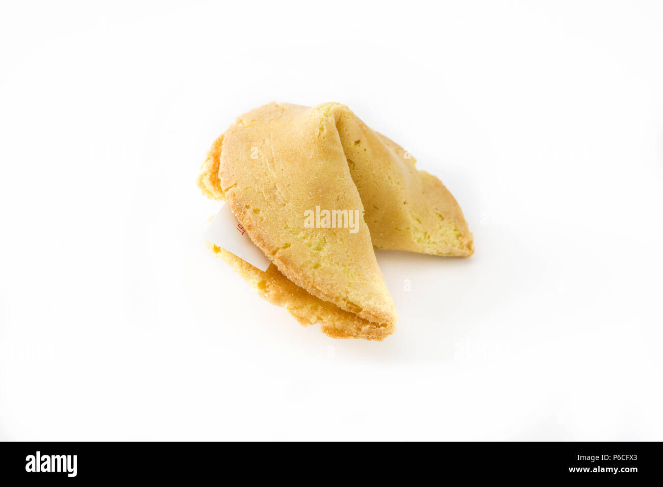Fortune cookie isolated on white background Stock Photo - Alamy