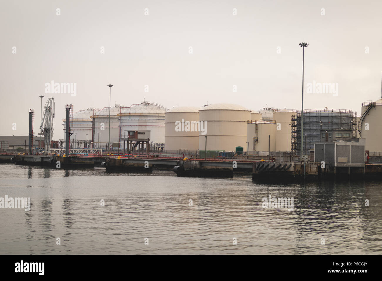 Cargo ships moored in the dockyards Stock Photo - Alamy