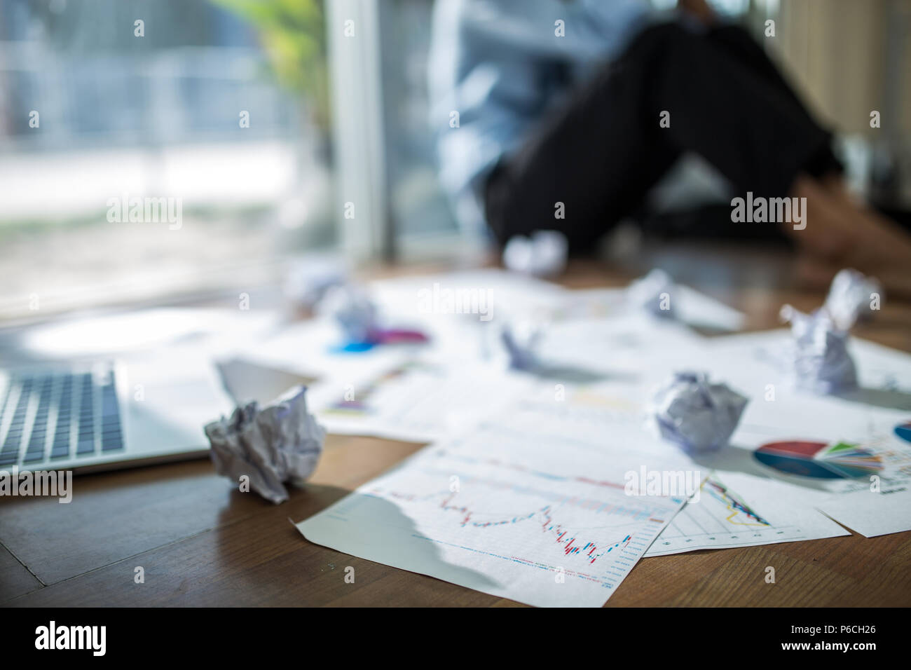 Business asian man stress and sad business failure concept. failure ...