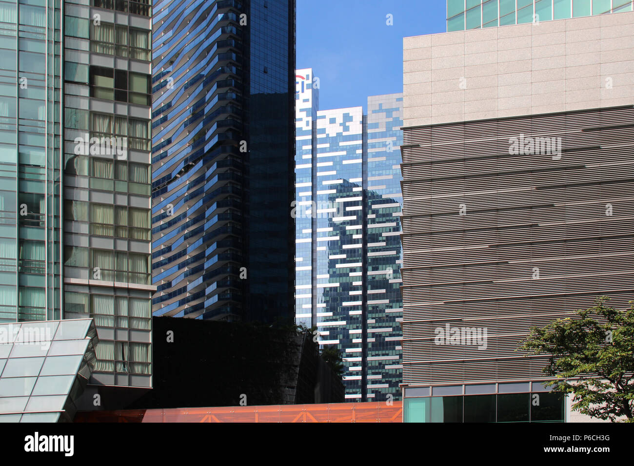 Modern buildings in Singapore Stock Photo - Alamy