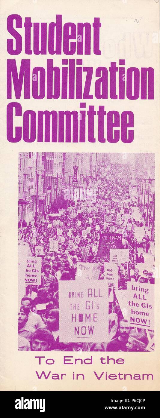 Student mobilization committee to end the war in vietnam hi-res stock ...