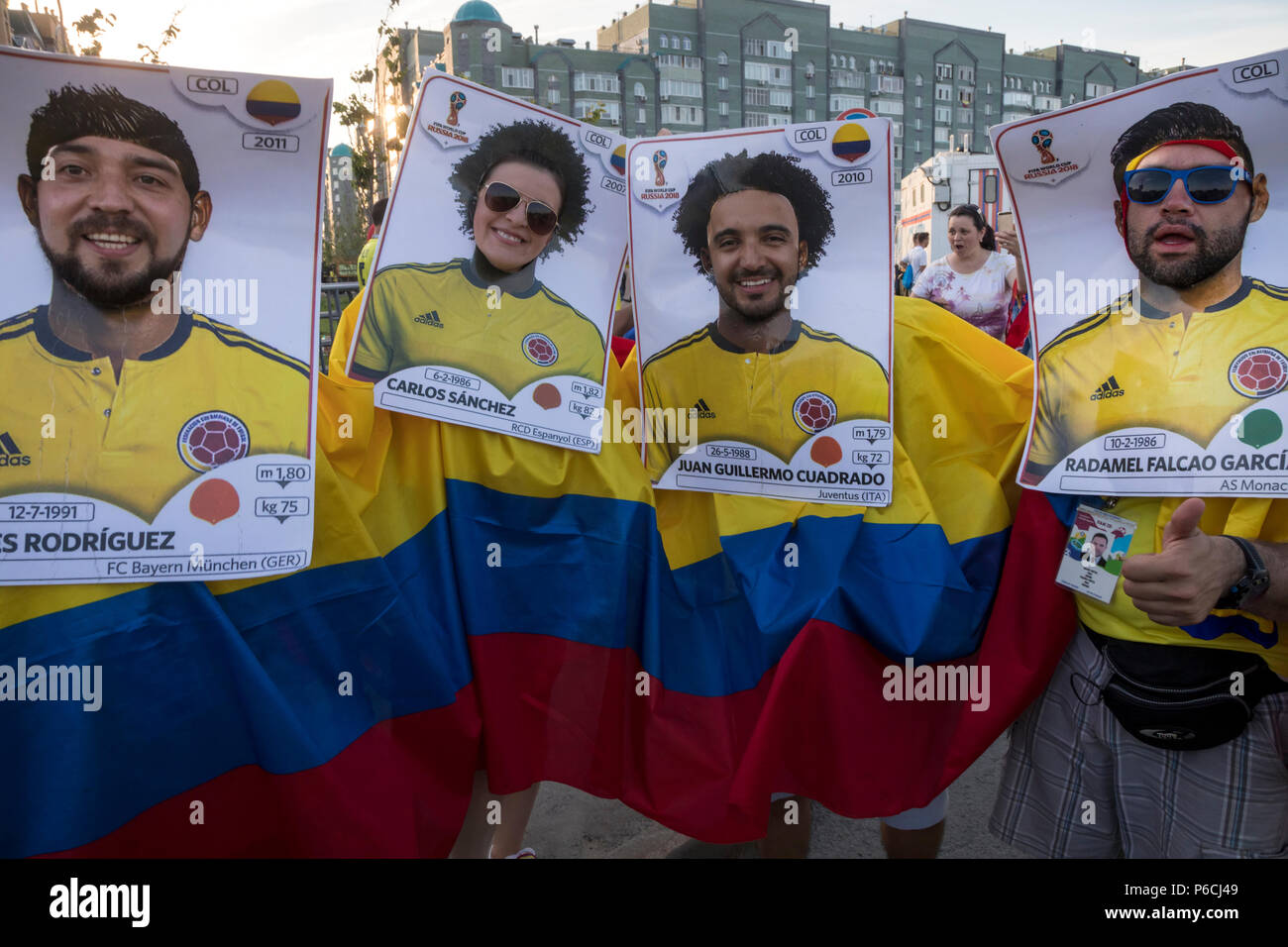 Colombia fans outside the stadium hi-res stock photography and images ...