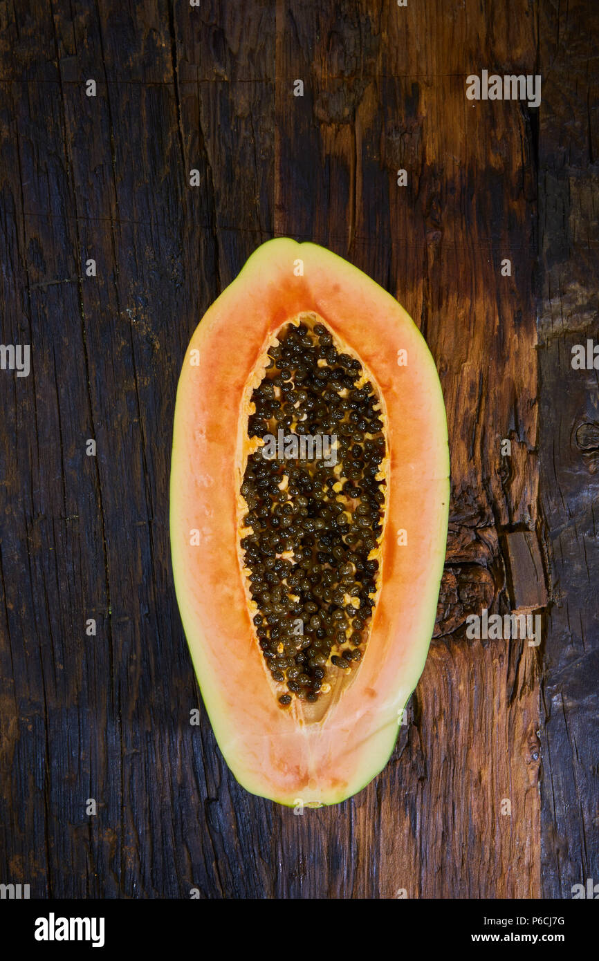 Creative layout made of papaya. Flat lay. Food concept Stock Photo - Alamy