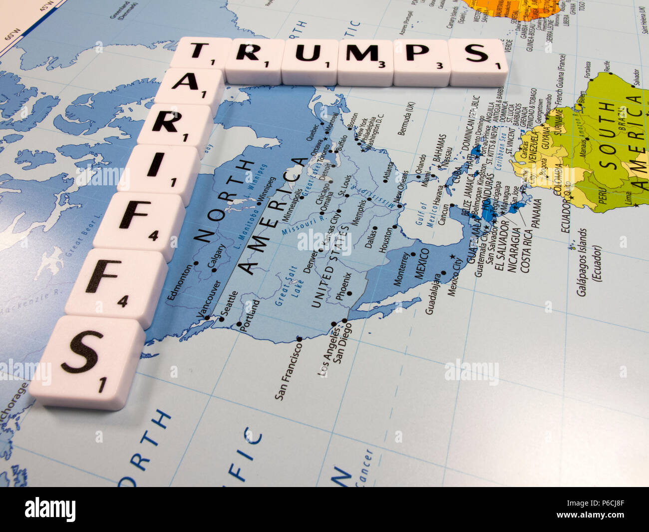 representation of trade tariffs imposed by the United States of America ...