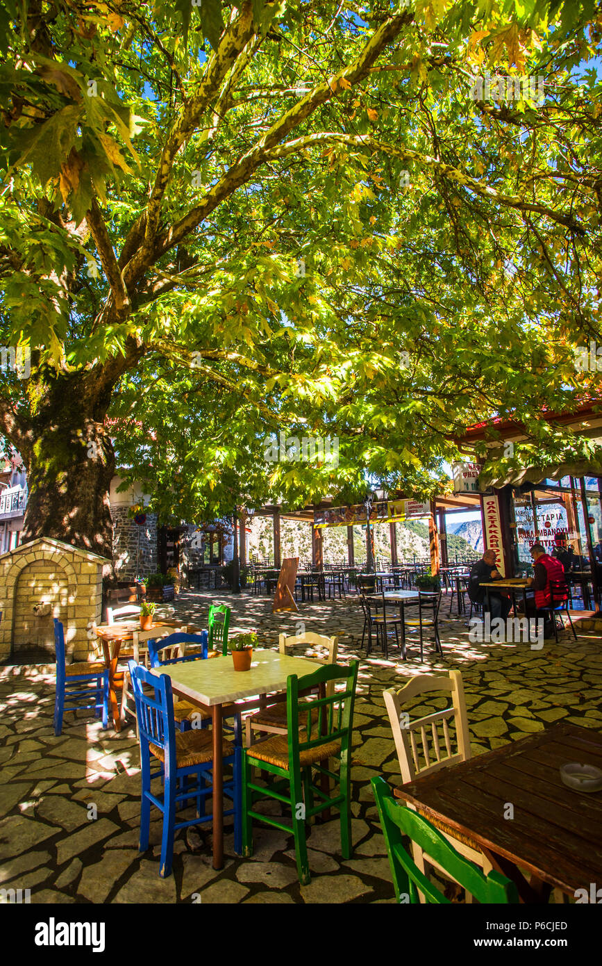 europe, greece, evritania, karpenisi, prousos, village Stock Photo - Alamy