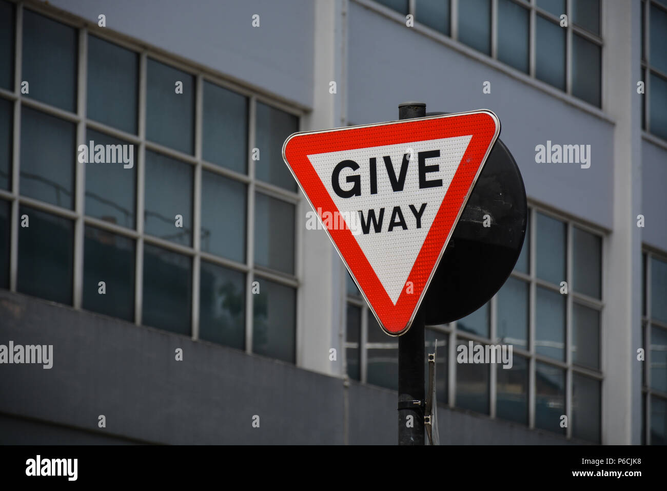 Give way road traffic sign hi-res stock photography and images - Alamy
