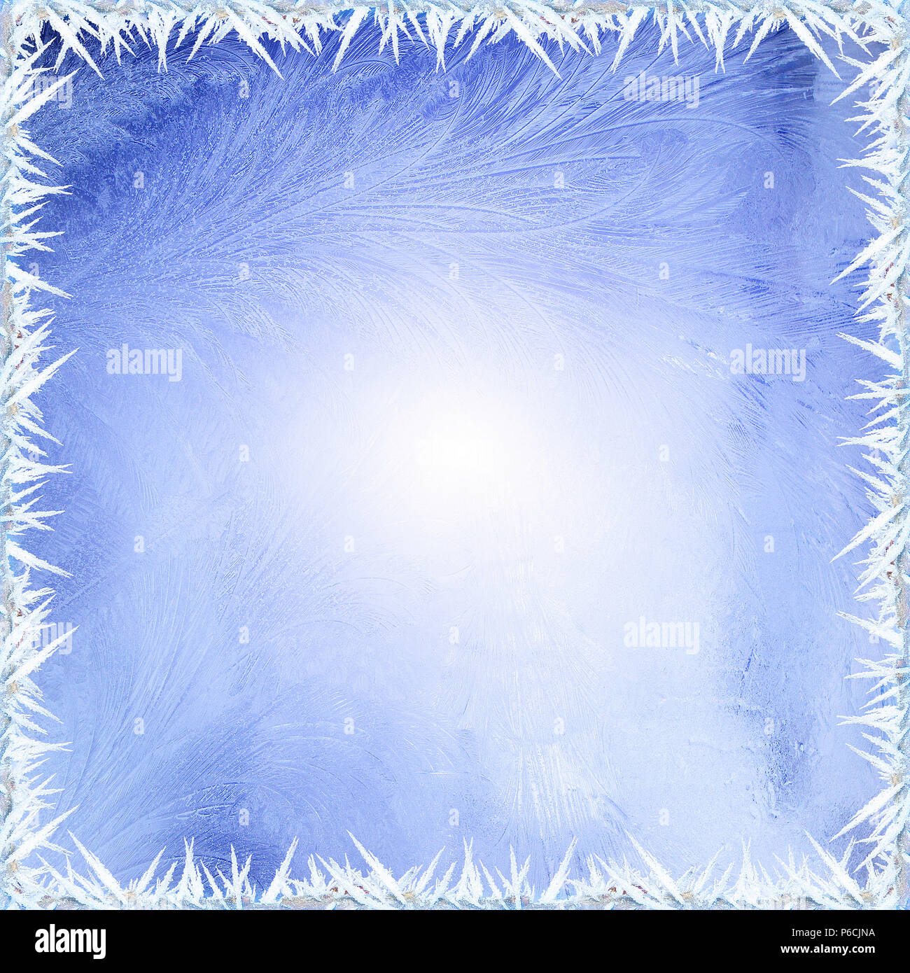 illustration with scene rime on background frozen window Stock Photo ...