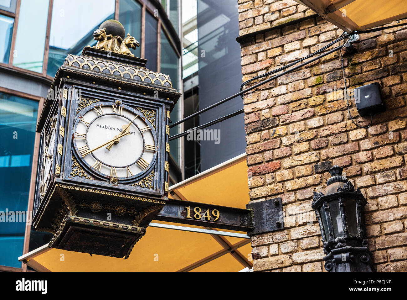 London, England UK - December 31, 2017: Old classic wooden clock with ...