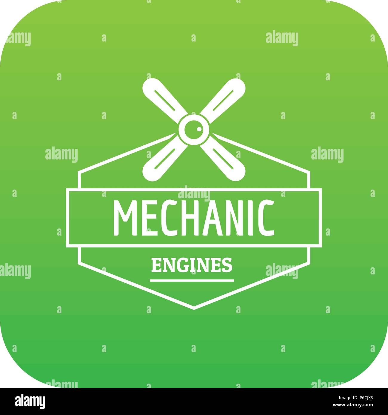 Mechanic engine icon green vector Stock Vector Image & Art - Alamy