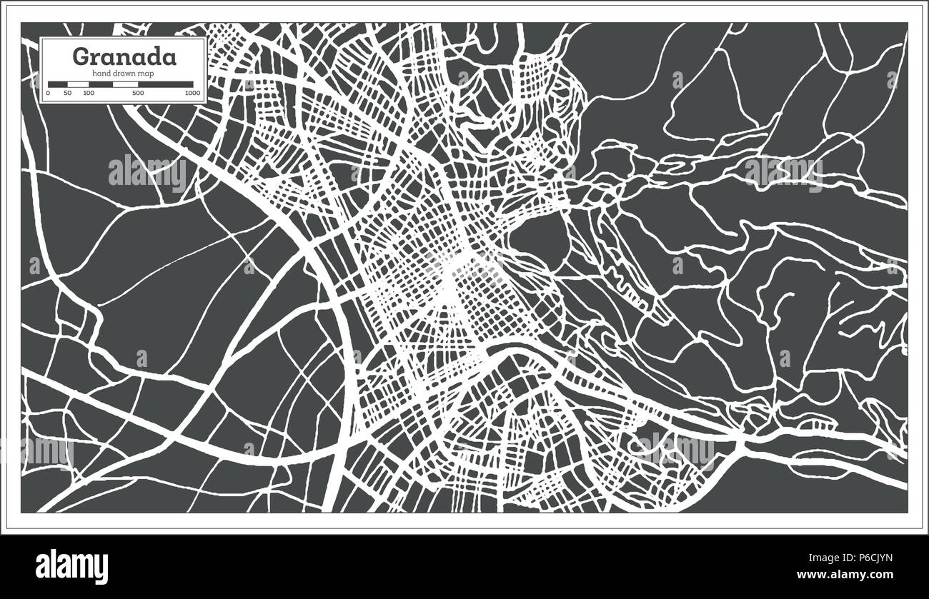 Map of granada spain Stock Vector Images - Alamy