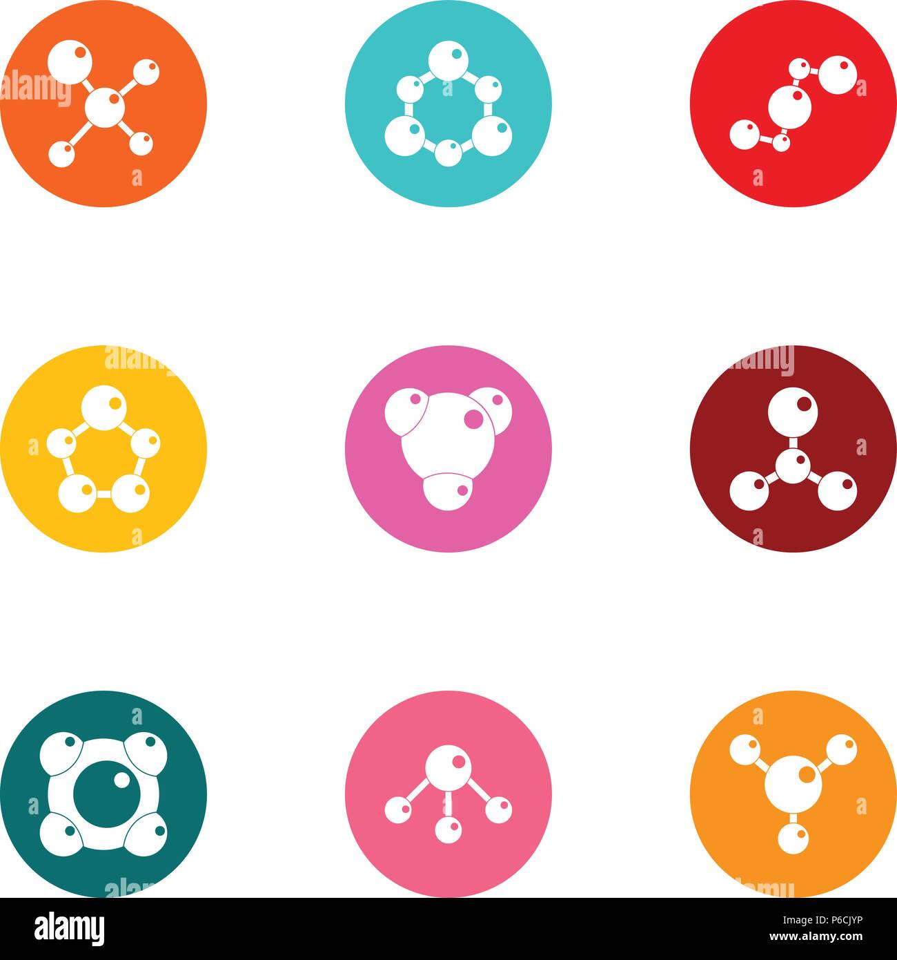 Compound icons set, flat style Stock Vector Image & Art - Alamy