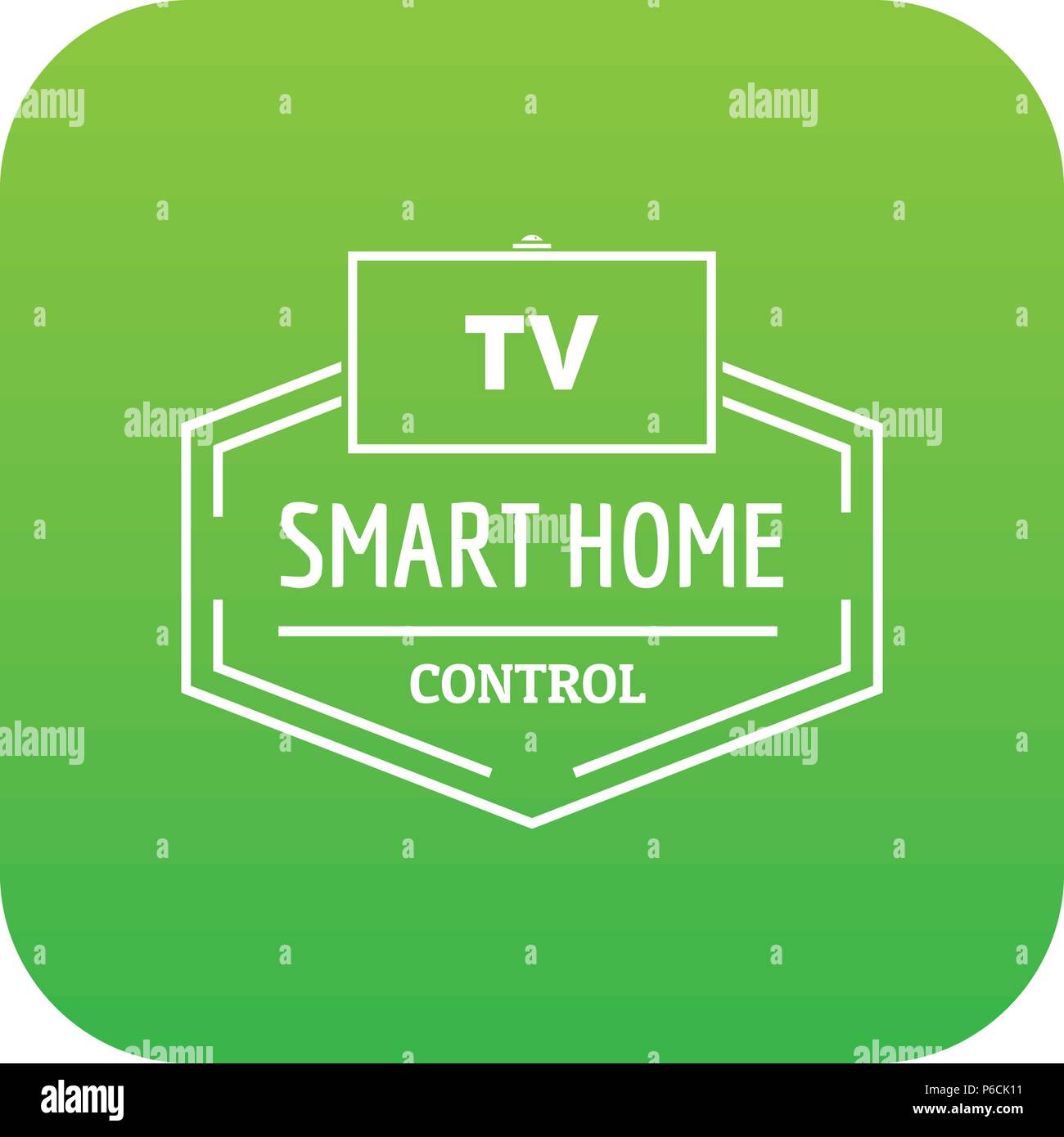 Smart house icon green vector Stock Vector Image & Art - Alamy