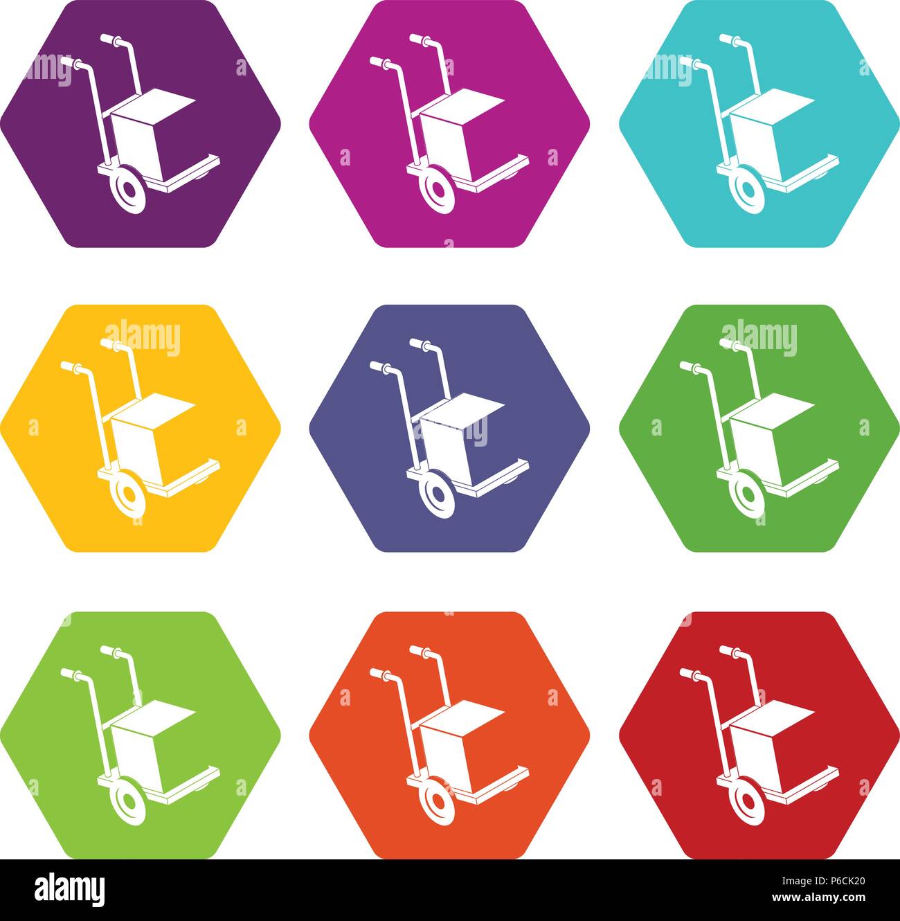 Delivery box cart icons set 9 vector Stock Vector Image & Art - Alamy