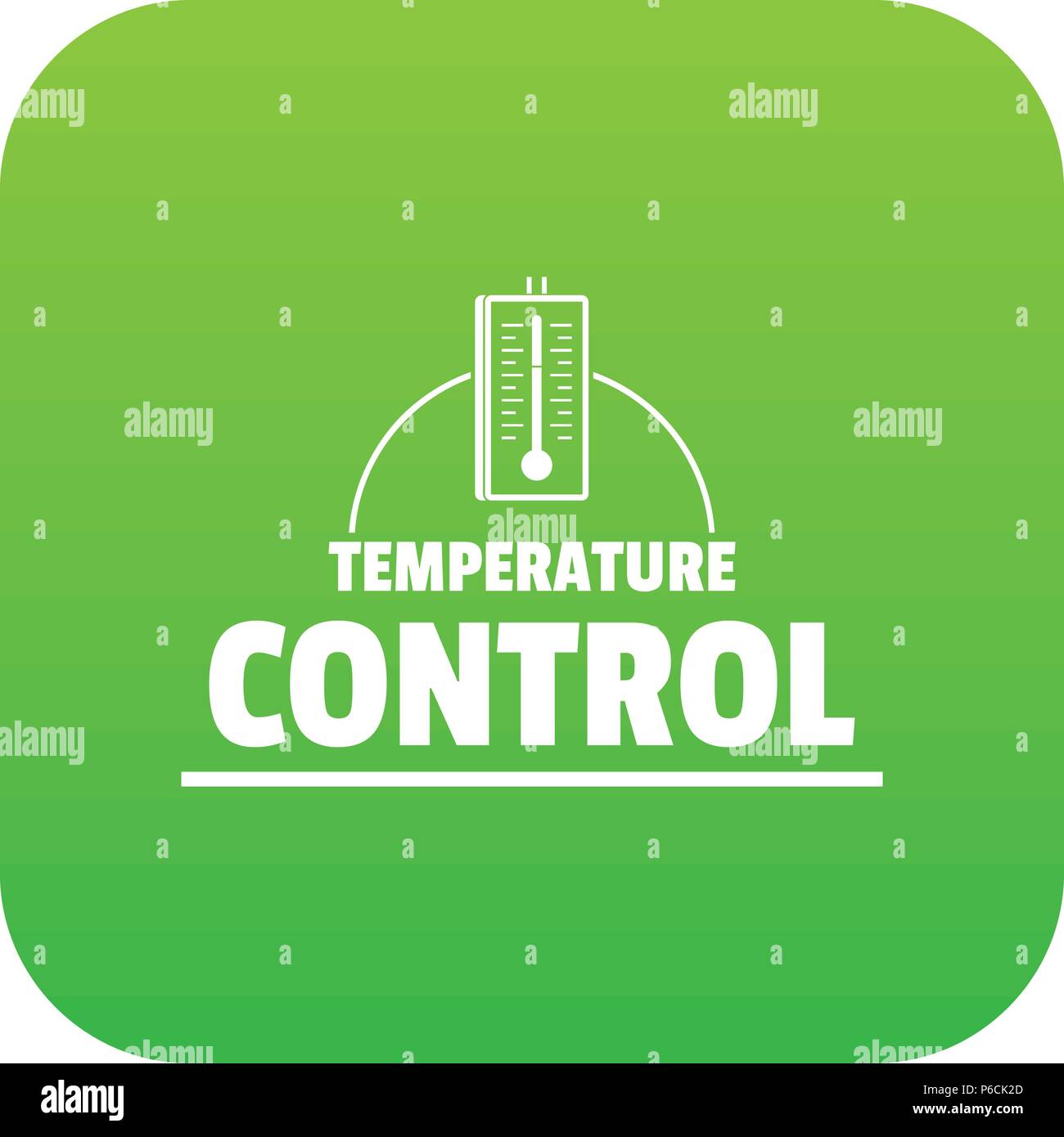 Temperature control icon green vector Stock Vector Image & Art - Alamy