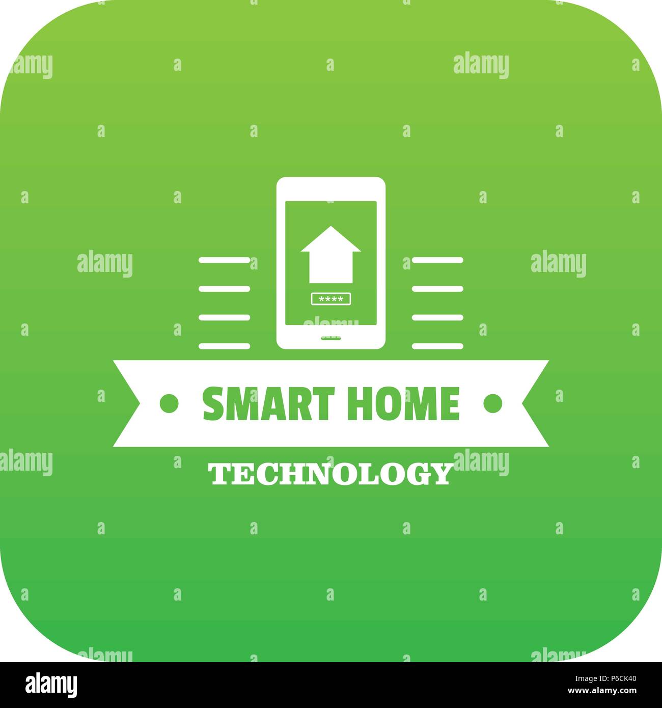 Smart technology icon green vector Stock Vector Image & Art - Alamy