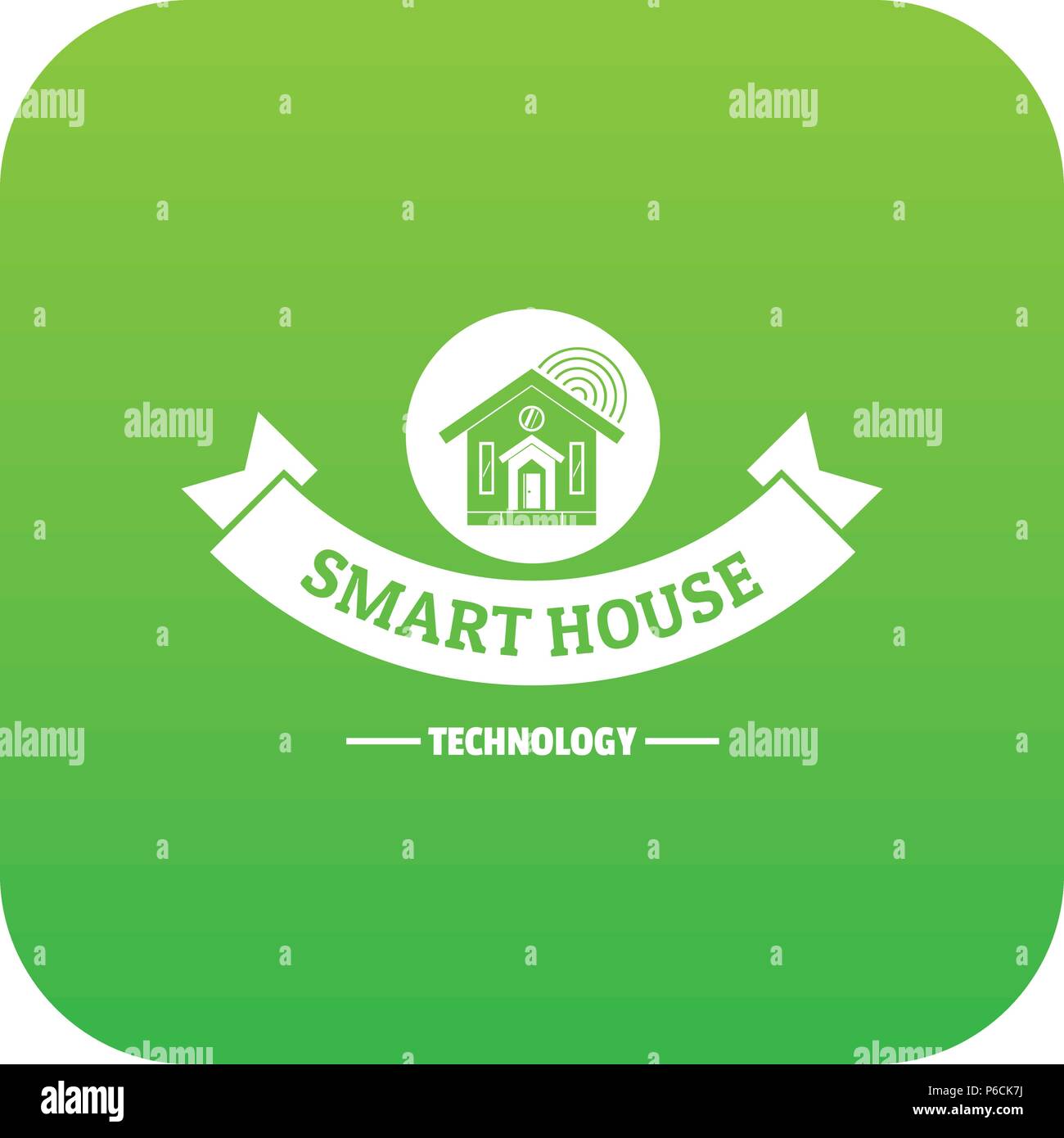 Smart monitoring icon green vector Stock Vector Image & Art - Alamy
