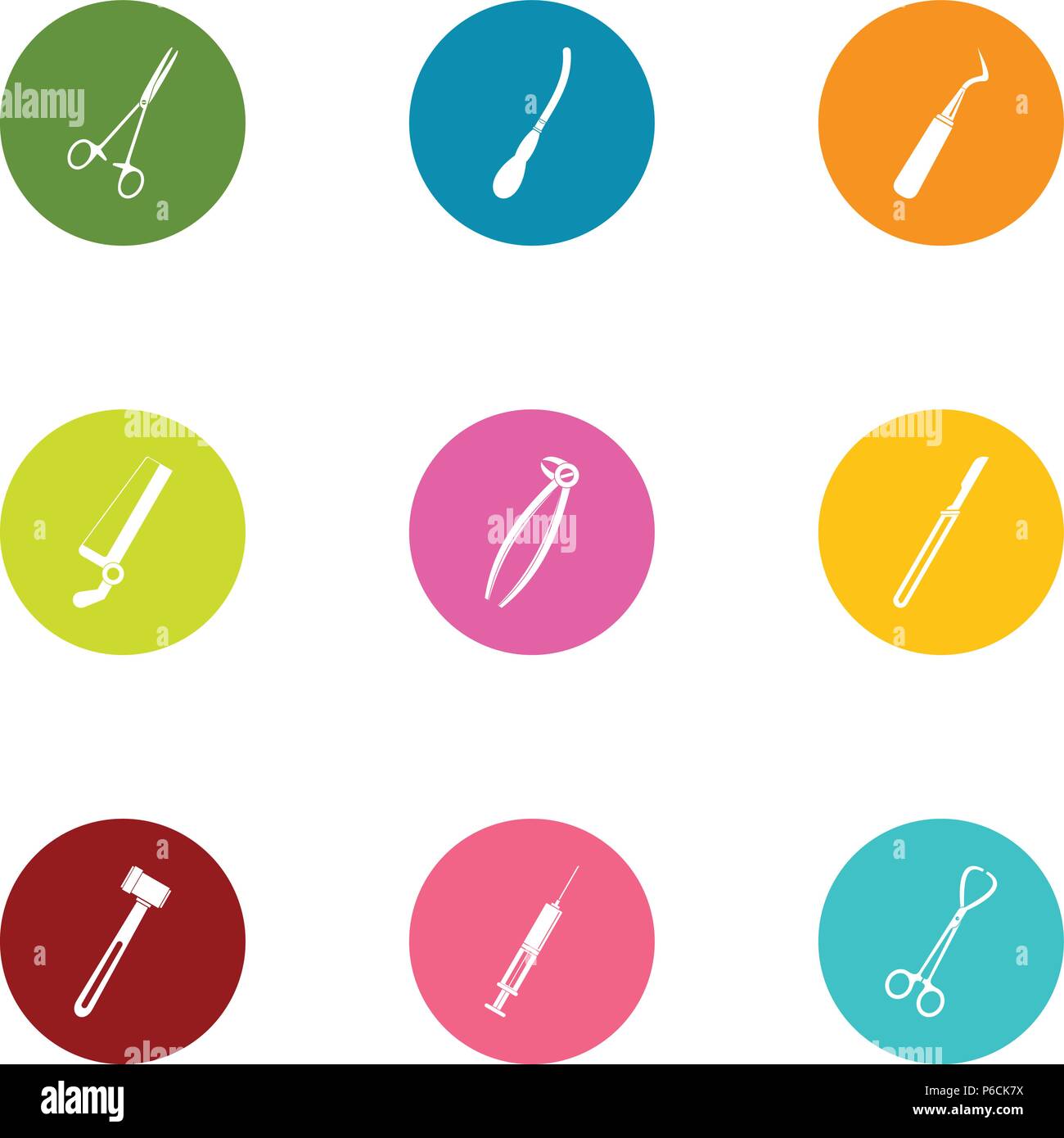 Instrumental icons set, flat style Stock Vector Image & Art - Alamy