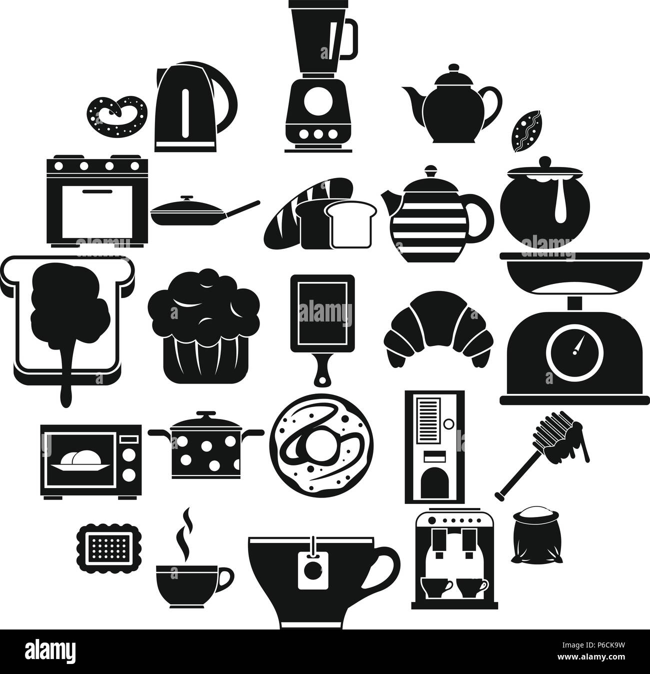 Prepare a meal icons set, simple style Stock Vector Image & Art - Alamy