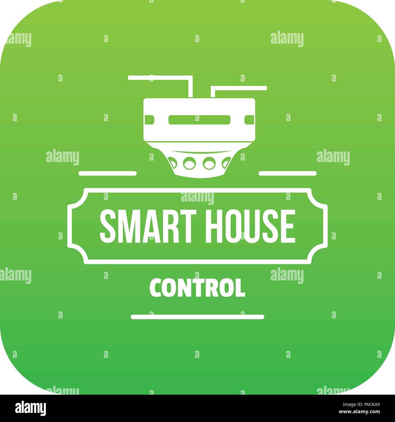 Smart house icon green vector Stock Vector Image & Art - Alamy