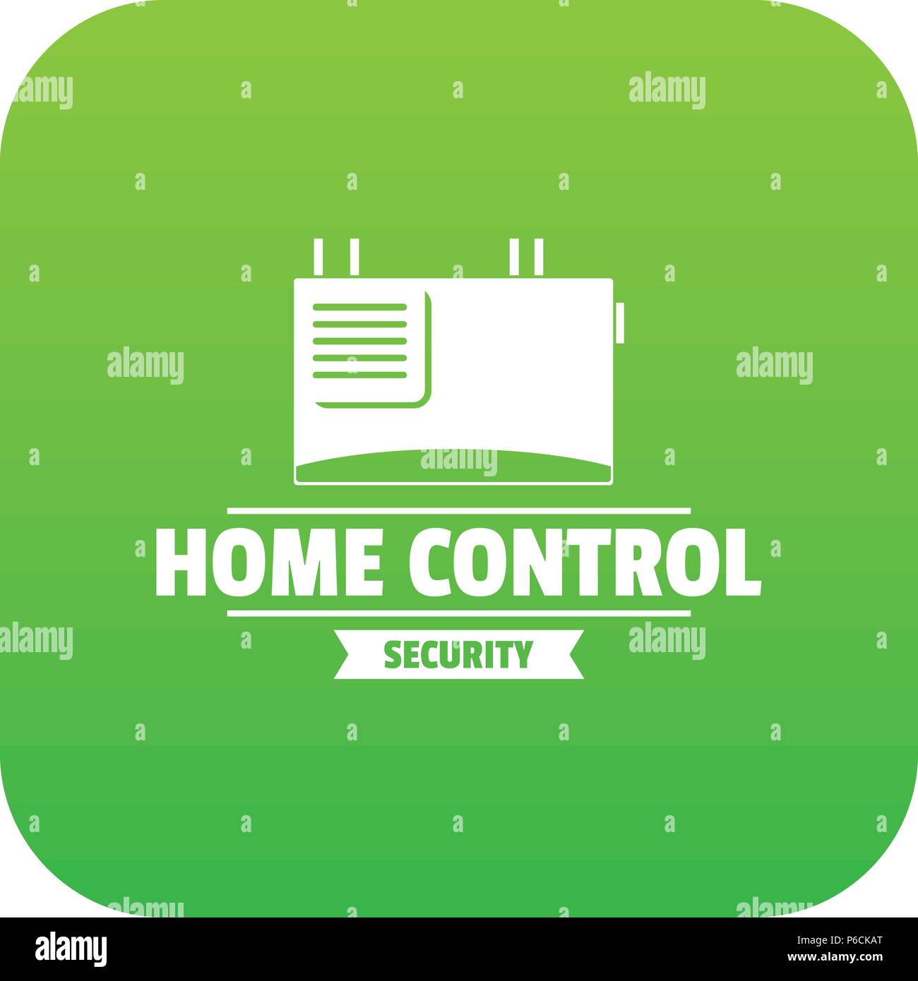 Smart building icon green vector Stock Vector Image & Art - Alamy