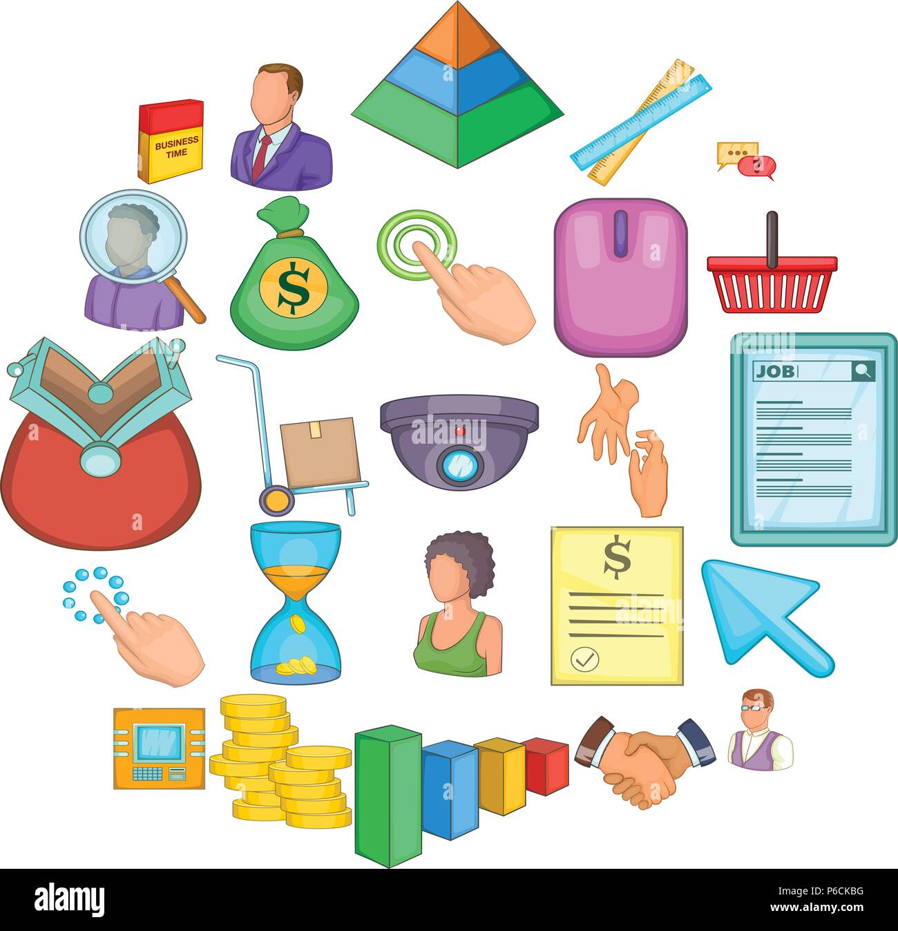 Corporation icons set, cartoon style Stock Vector Image & Art - Alamy