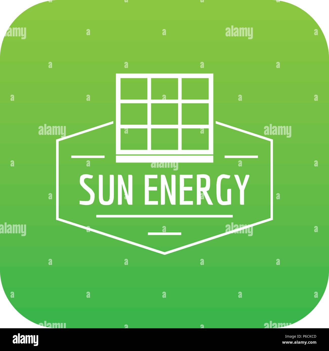 Sun energy icon green vector Stock Vector Image & Art - Alamy