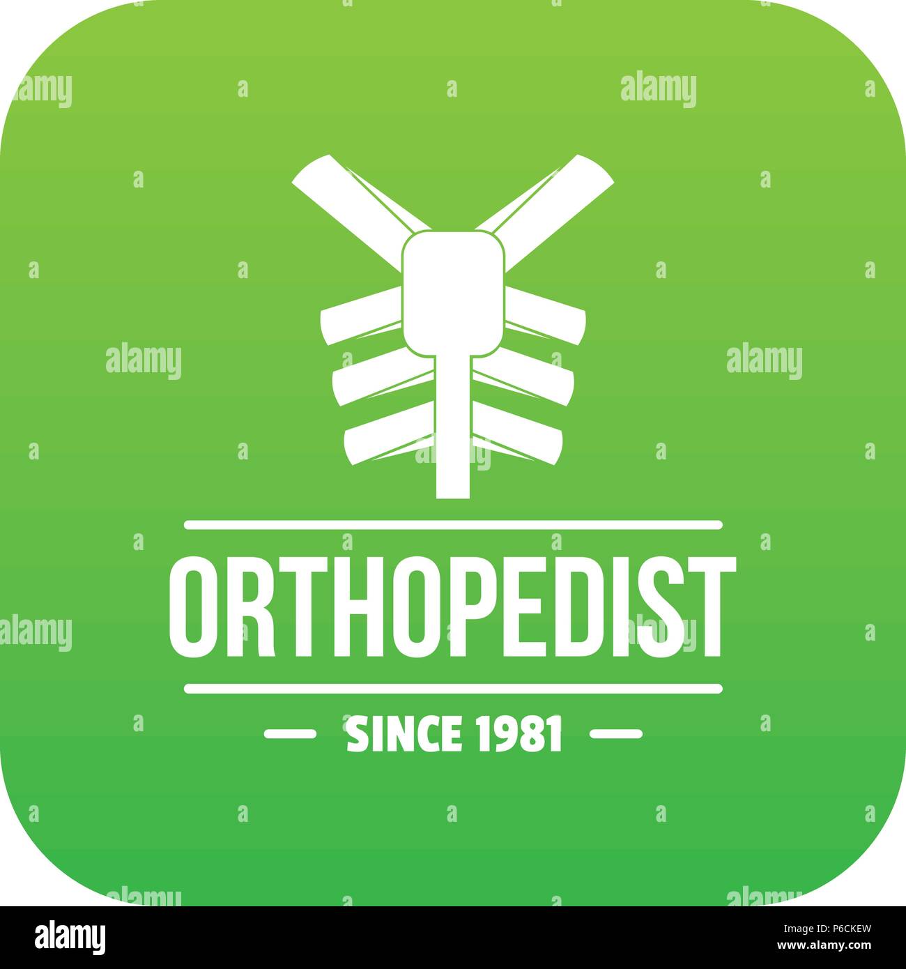 Spine orthopedic icon green vector Stock Vector Image & Art - Alamy